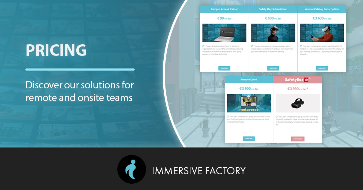 Platform subscription prices — Immersive Factory